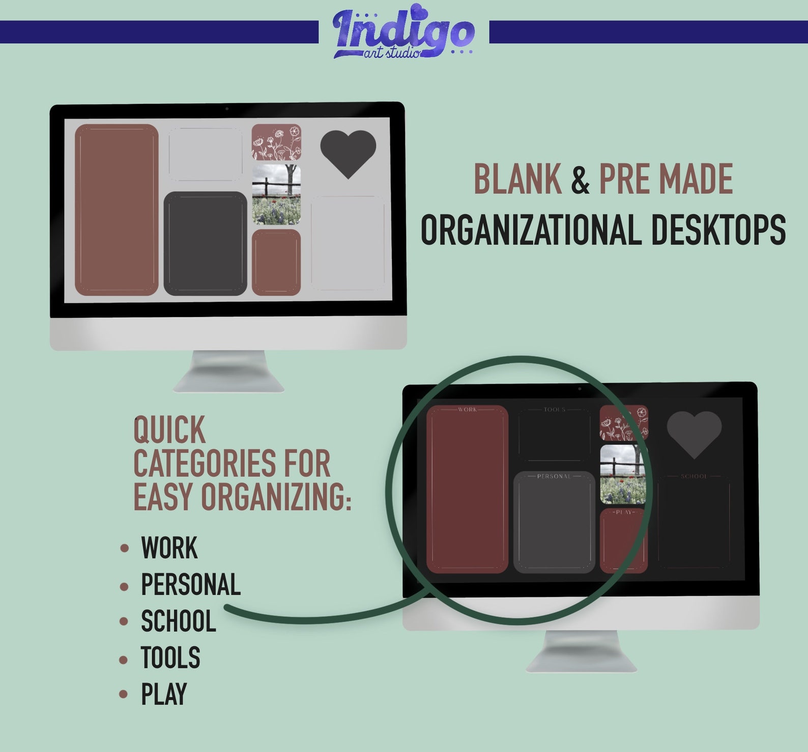 Desktop Organizer | Wildflower | Icon Bundle | Custom Cursor | Desktop ...