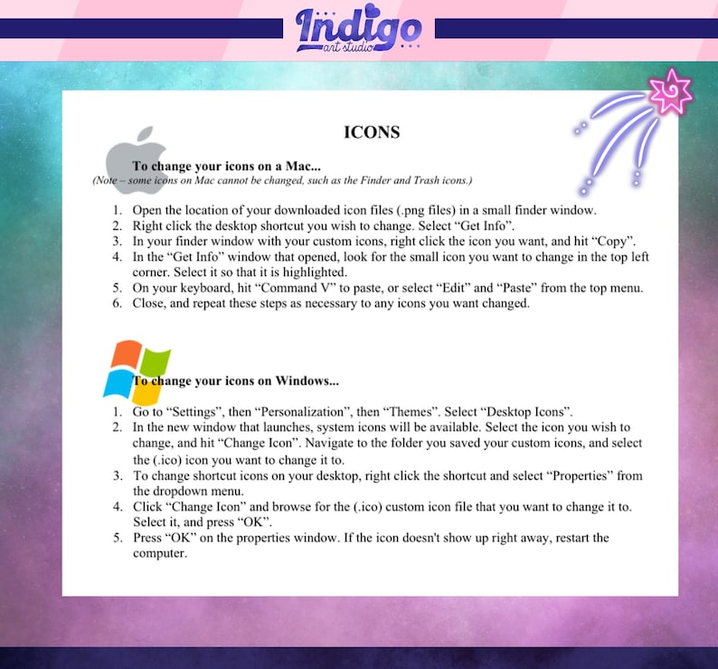 Computer Icon Pack | Neon Themed | Cute Aesthetic Bundle | Custom Icons ...