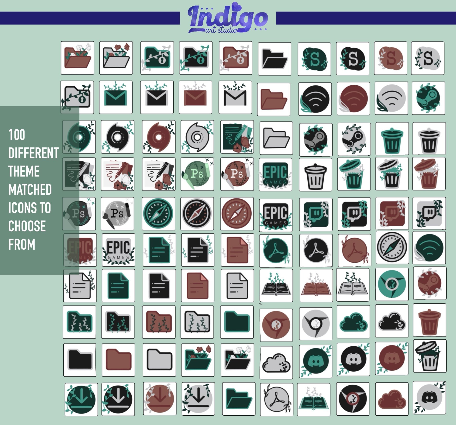 Desktop Organizer | Wildflower | Icon Bundle | Custom Cursor | Desktop ...