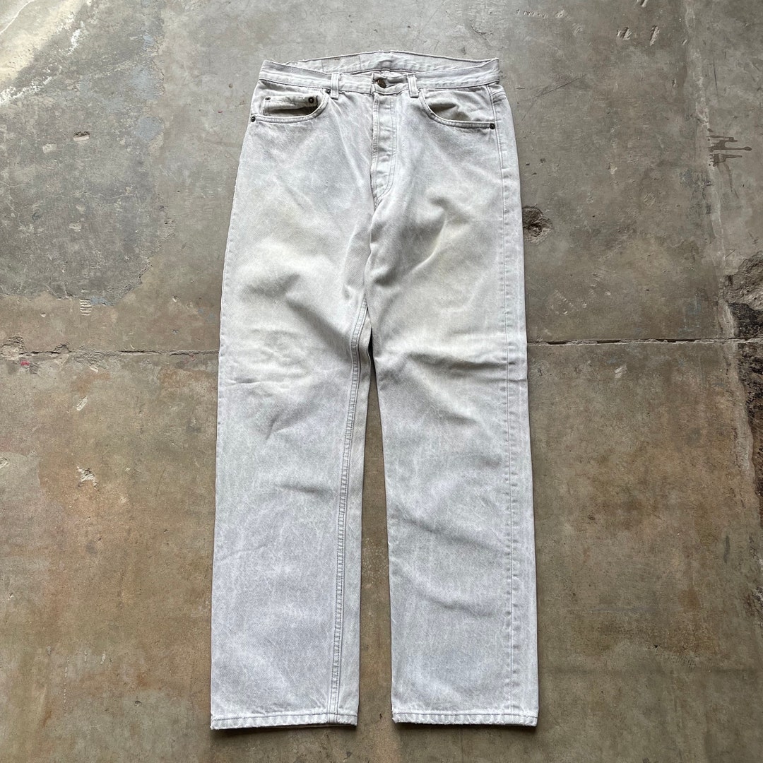 Vintage 90s Levis 501 Grey Denim Jeans - Etsy