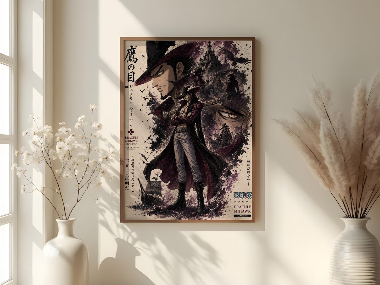 Póster de Hawk Eyes World Swordsman / Lámina de arte anime Black Blade ...