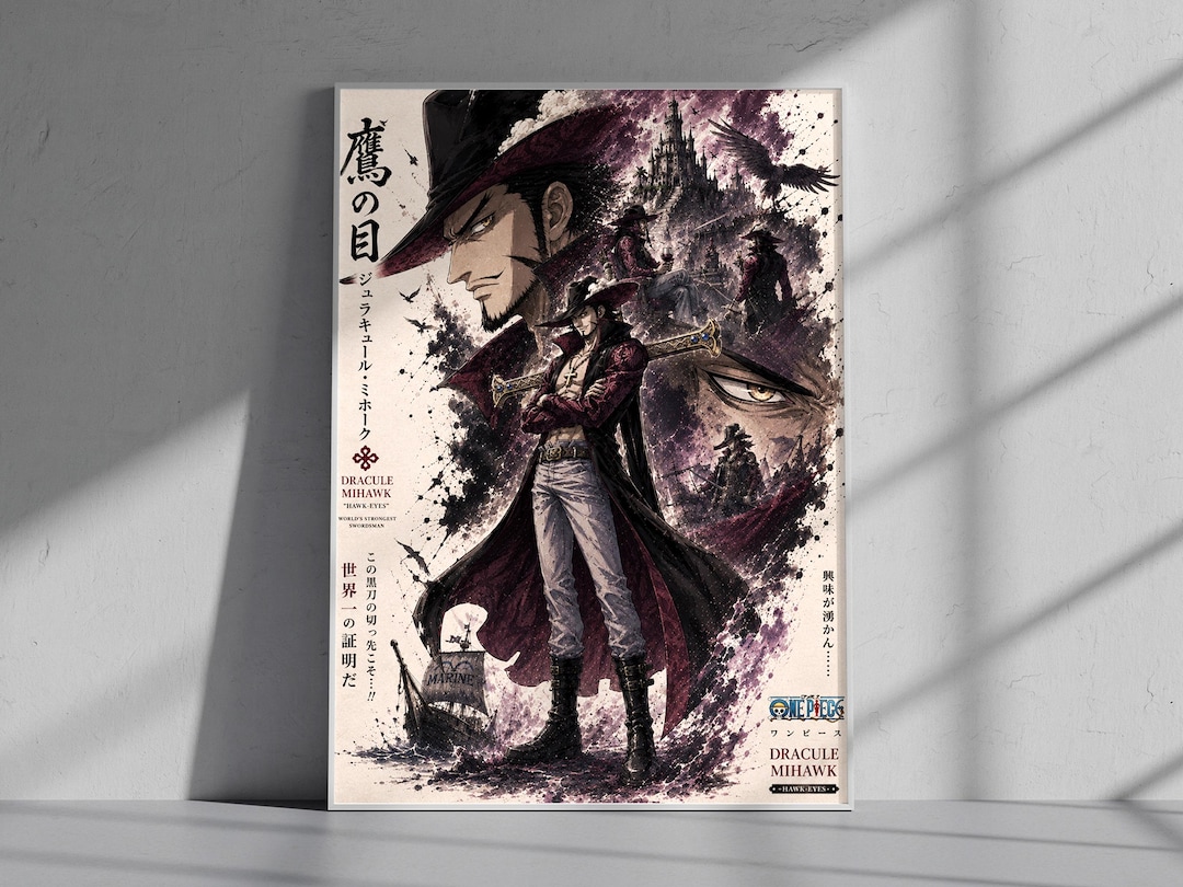 Póster de Hawk Eyes World Swordsman / Lámina de arte anime Black Blade ...