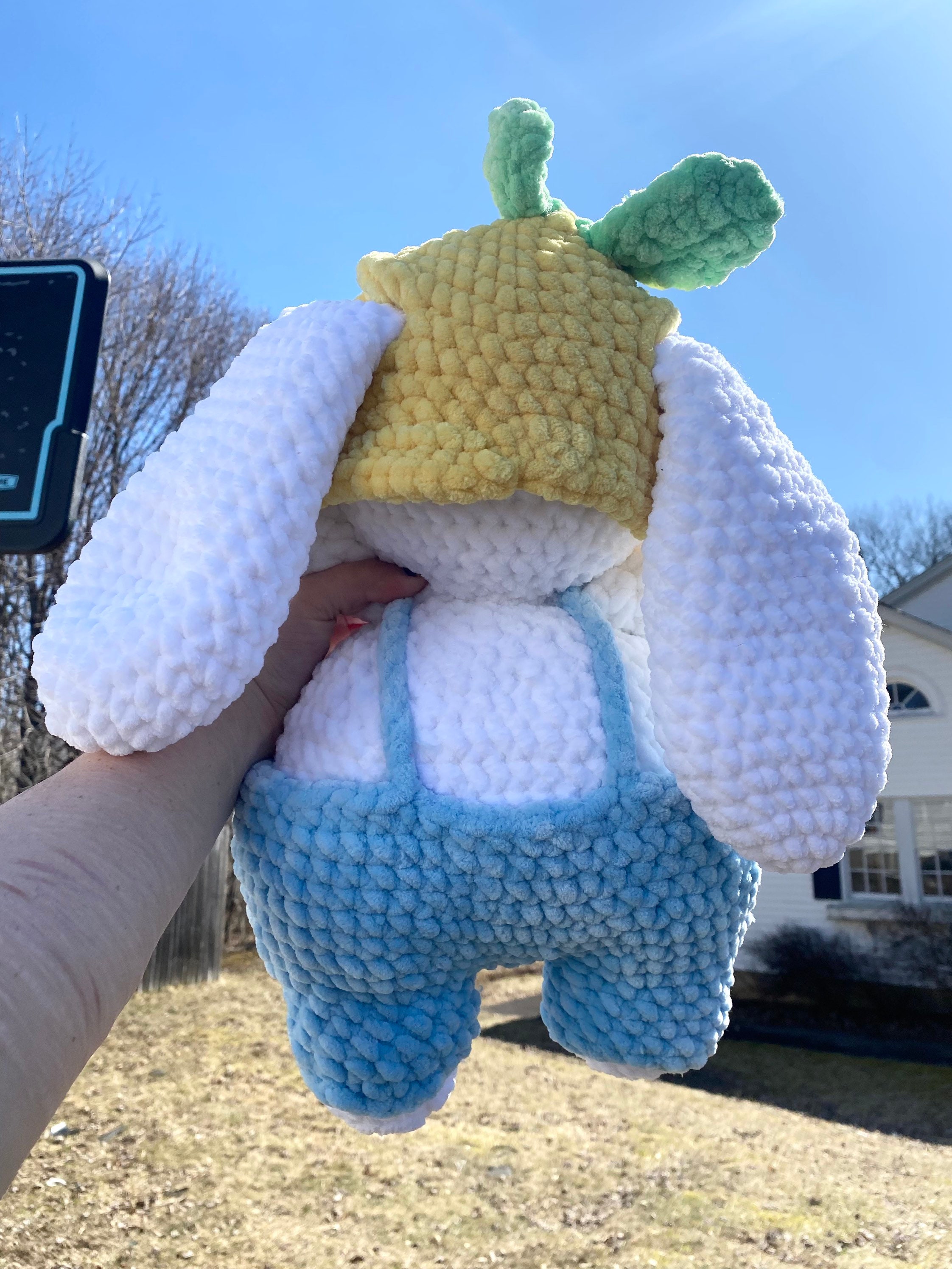 Jumbo Crochet Lemon Bunny Handmade Plushie, Soft Toy, Crochet Rabbit ...