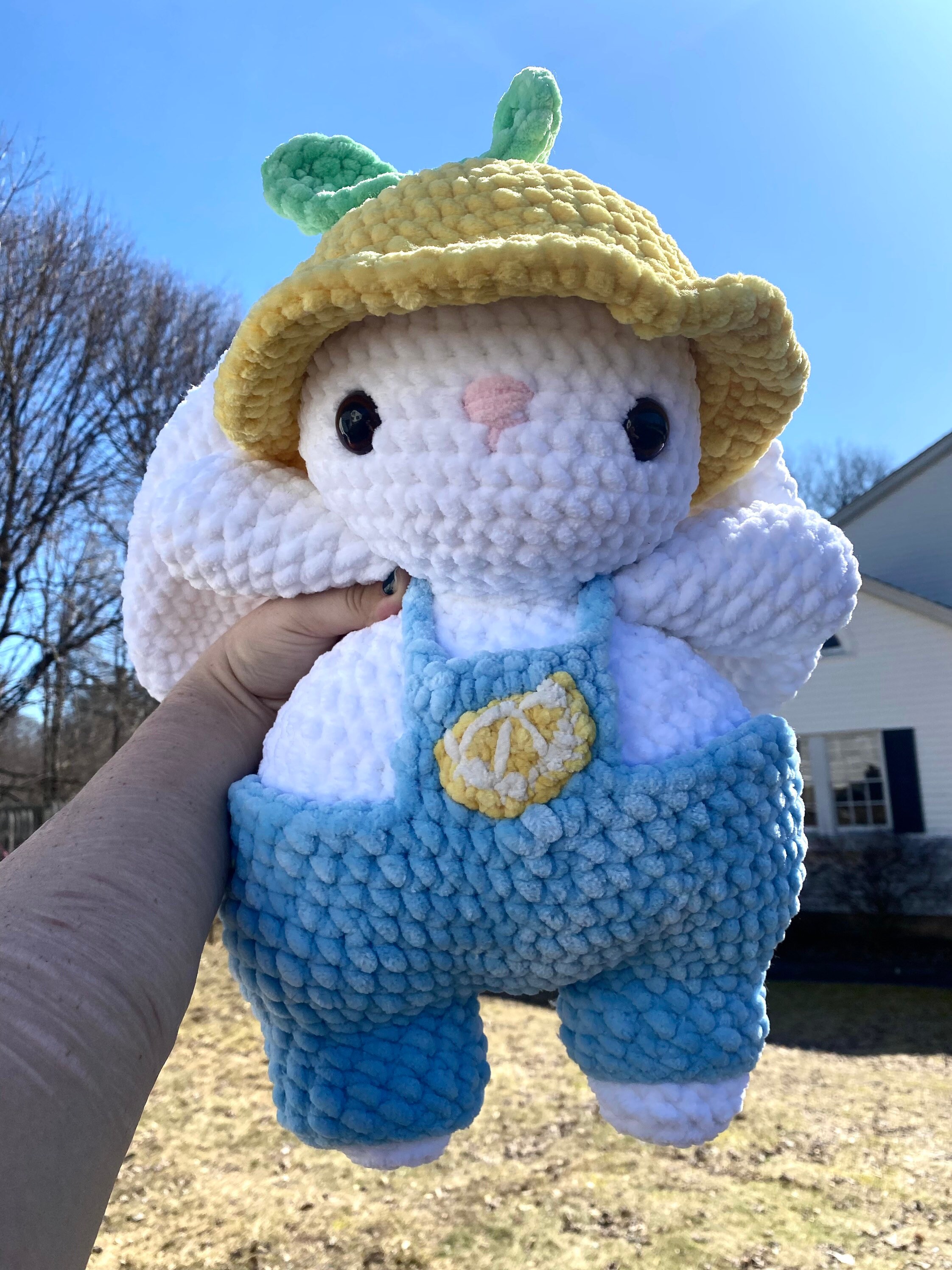Jumbo Crochet Lemon Bunny Handmade Plushie, Soft Toy, Crochet Rabbit ...