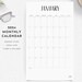 2024 Monthly & Yearly Printable Wall Calendar Vertical Legal Size 8.5 X ...