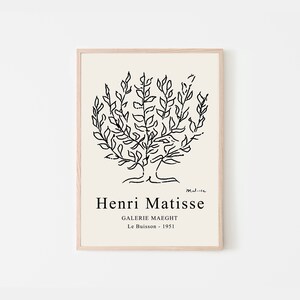 Set of 3 Henri Matisse Inspired Printable Wall Art Neutral Abstract ...