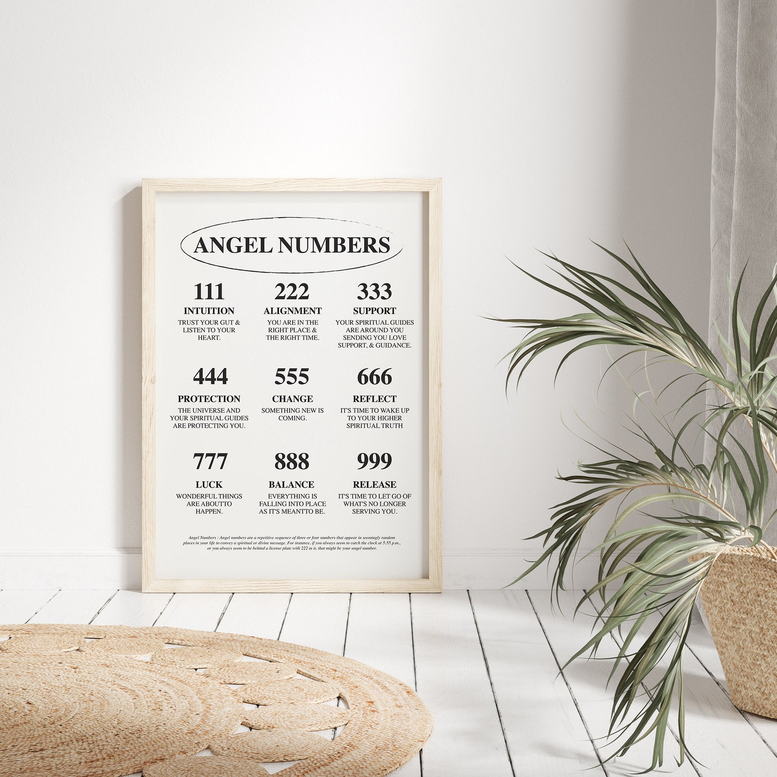 Angel Numbers Poster, Digital Download Print, Angel Number Print, 111 ...
