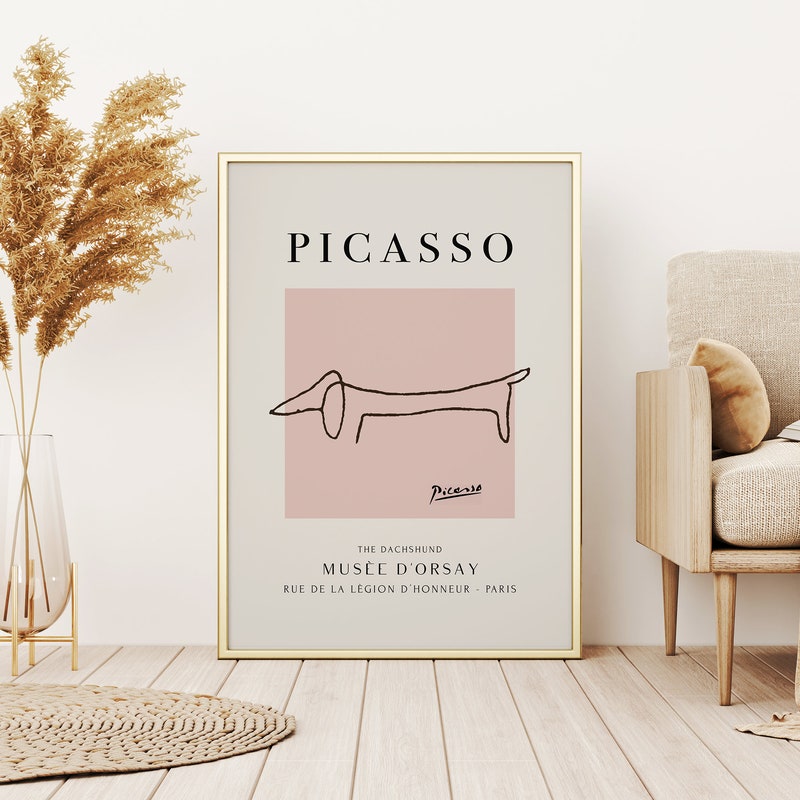 Picasso Dog Drawing - Etsy