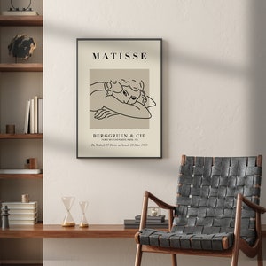 Set of 3 Henri Matisse Inspired Printable Wall Art Neutral Abstract ...