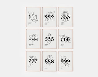 Angel Number Posters, Instant Download Poster,lucky Poster,angel Number ...