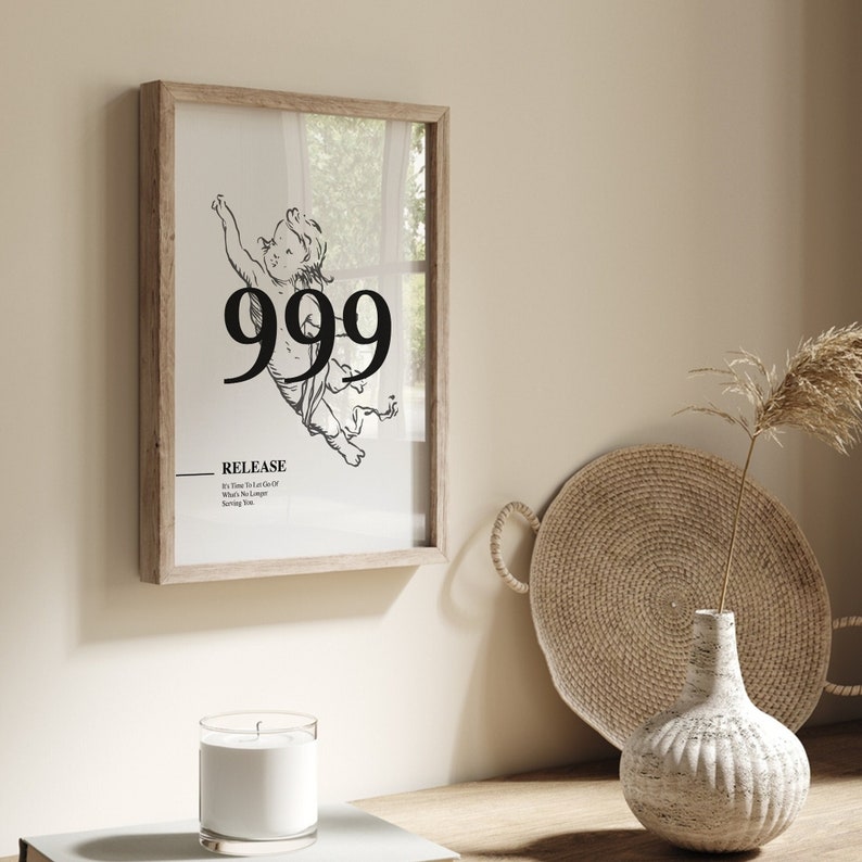 999 Angel Number RELEASE Number Print Instant Printable Wall - Etsy