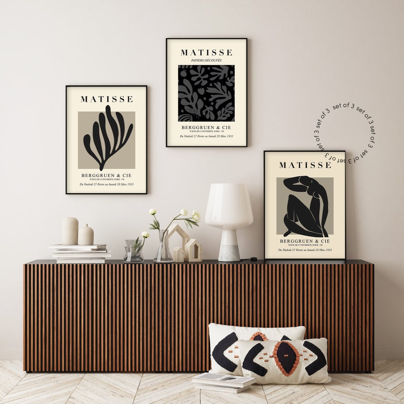 Henri Matisse Printable Set of 3 Wall Art 3 Gallery Wall Abstract ...