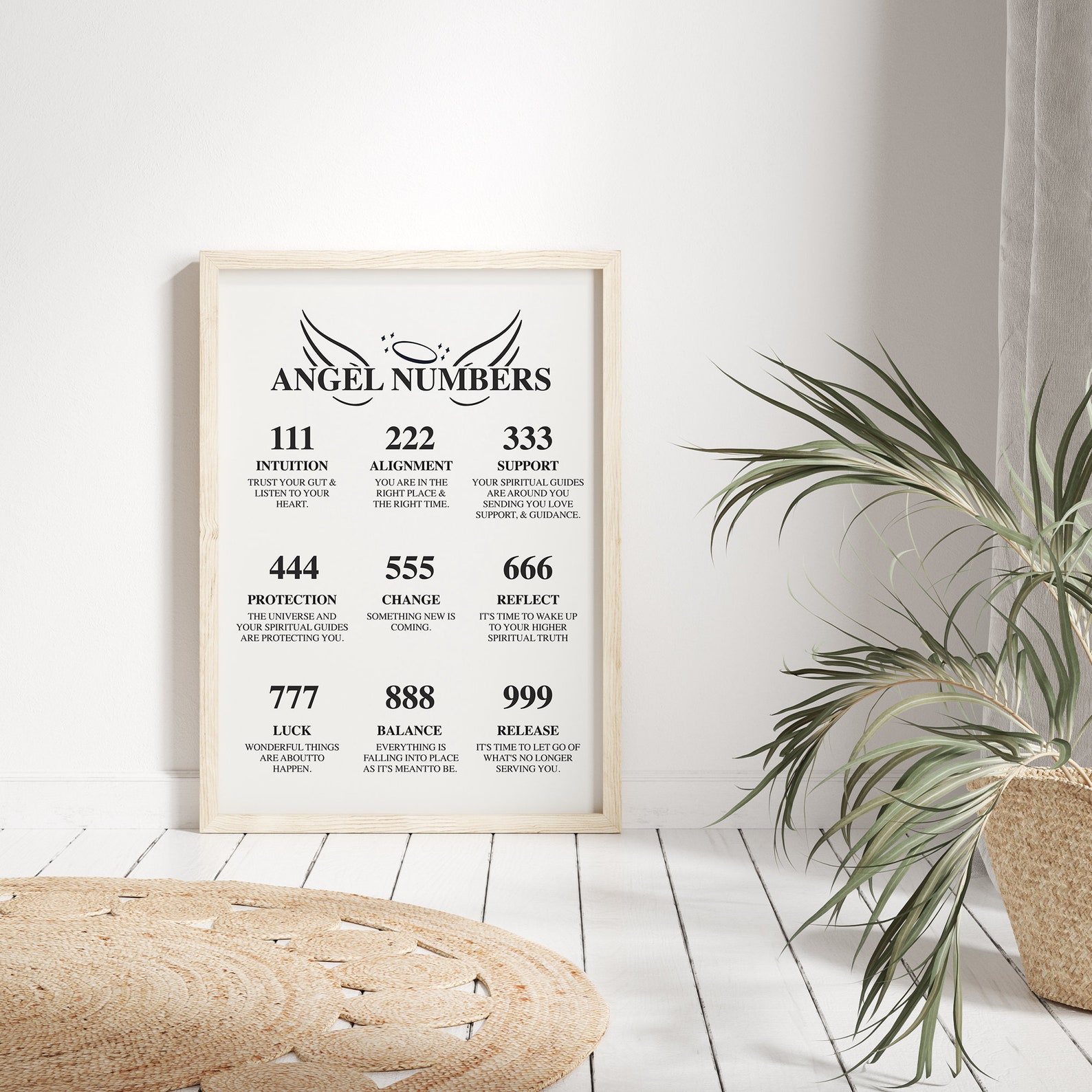 Angel Numbers Poster, Digital Download Print, Angel Number Print, 111 ...
