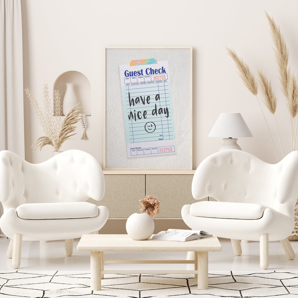 Guest Check Print Guest Check Poster Digital Download - Etsy