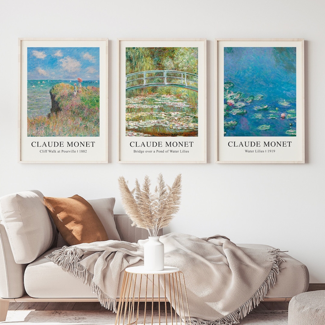 Monet Set of 3 Prints, Monet Print, Monet Poster, Gallery Wall Set ...