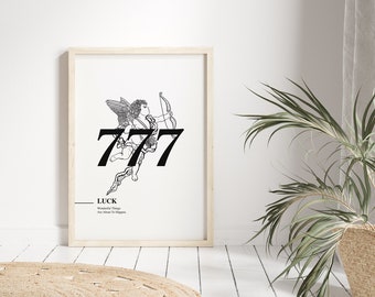 Feeling Lucky 777 Digital Art Poster Printable Pink Wall Art - Etsy
