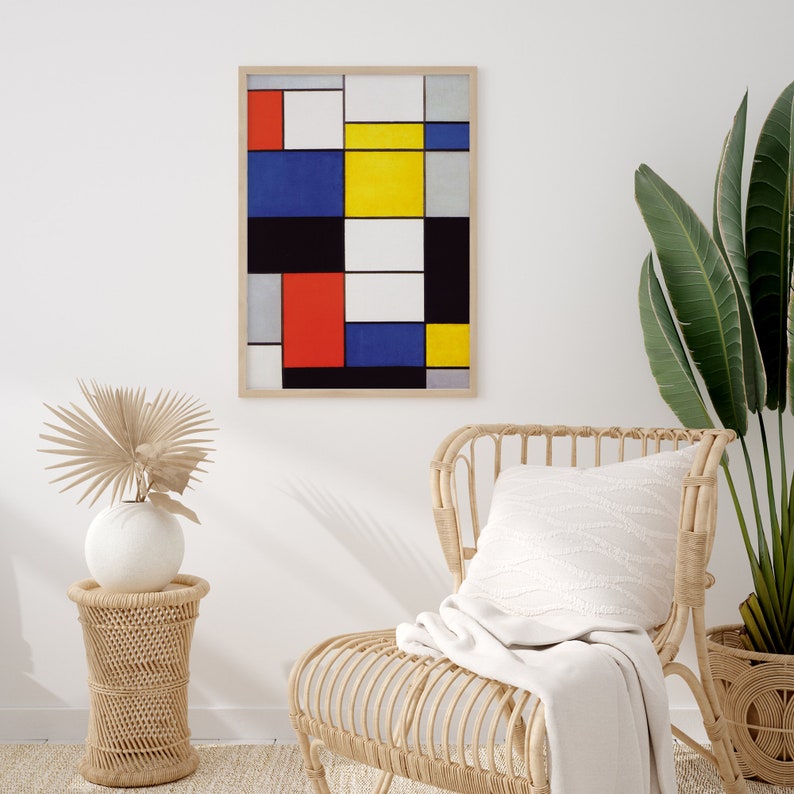 Piet Mondrian Poster, Piet Mondrian Print, Geometric Wall Set, Piet ...