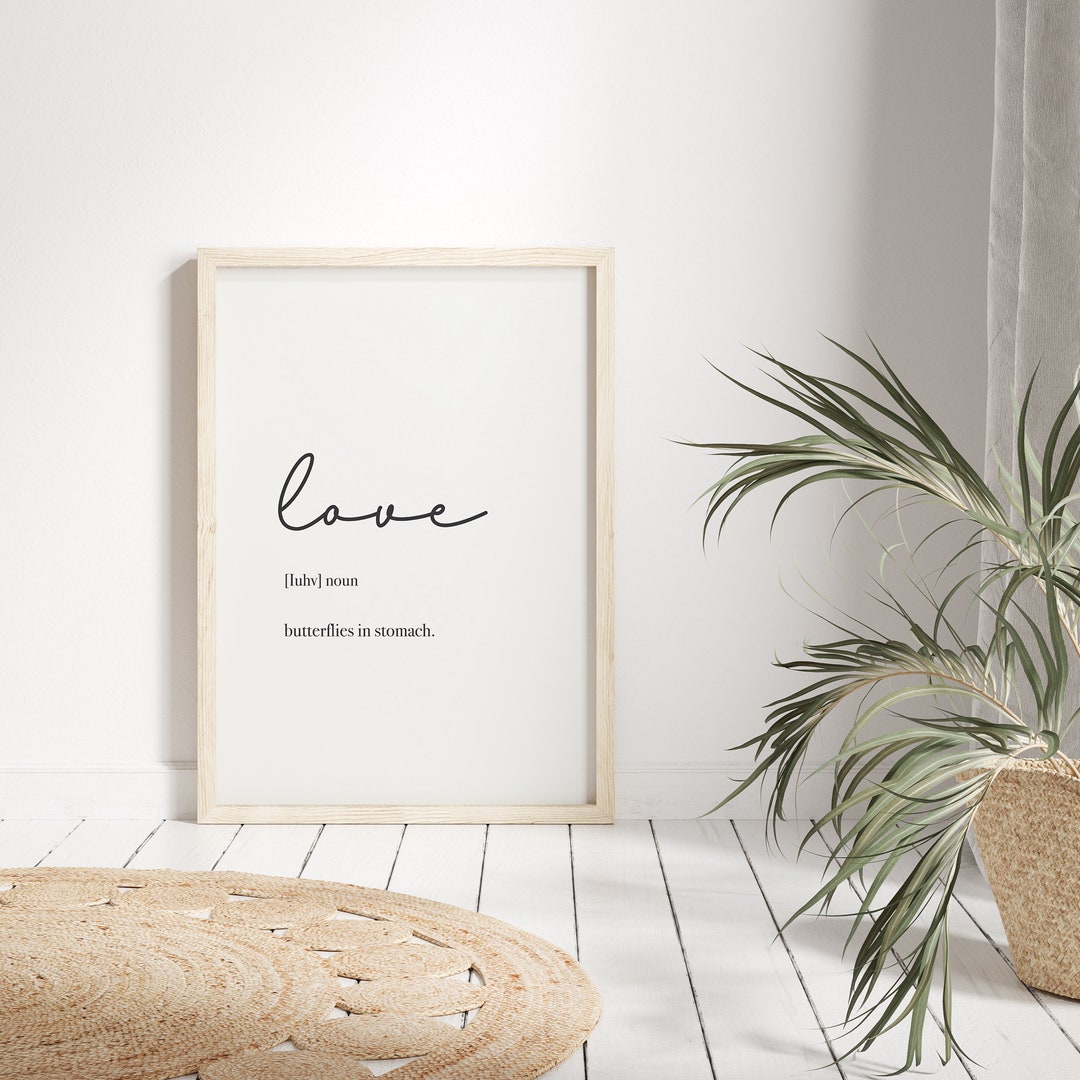 Love Definition Wall Art, Home Wall Art,home Quote Decor, Black and ...