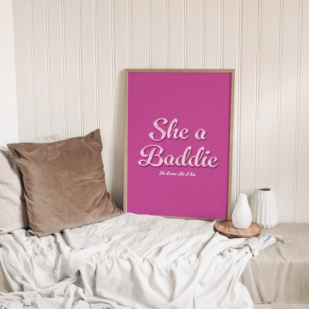 She a Baddie, Teen Girl Room, Ice Spice, Preppy, Pink Lash Decor ...