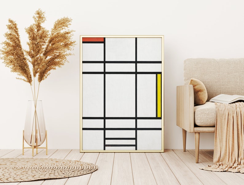 Piet Mondrian Poster Piet Mondrian Print Geometric Wall Set - Etsy