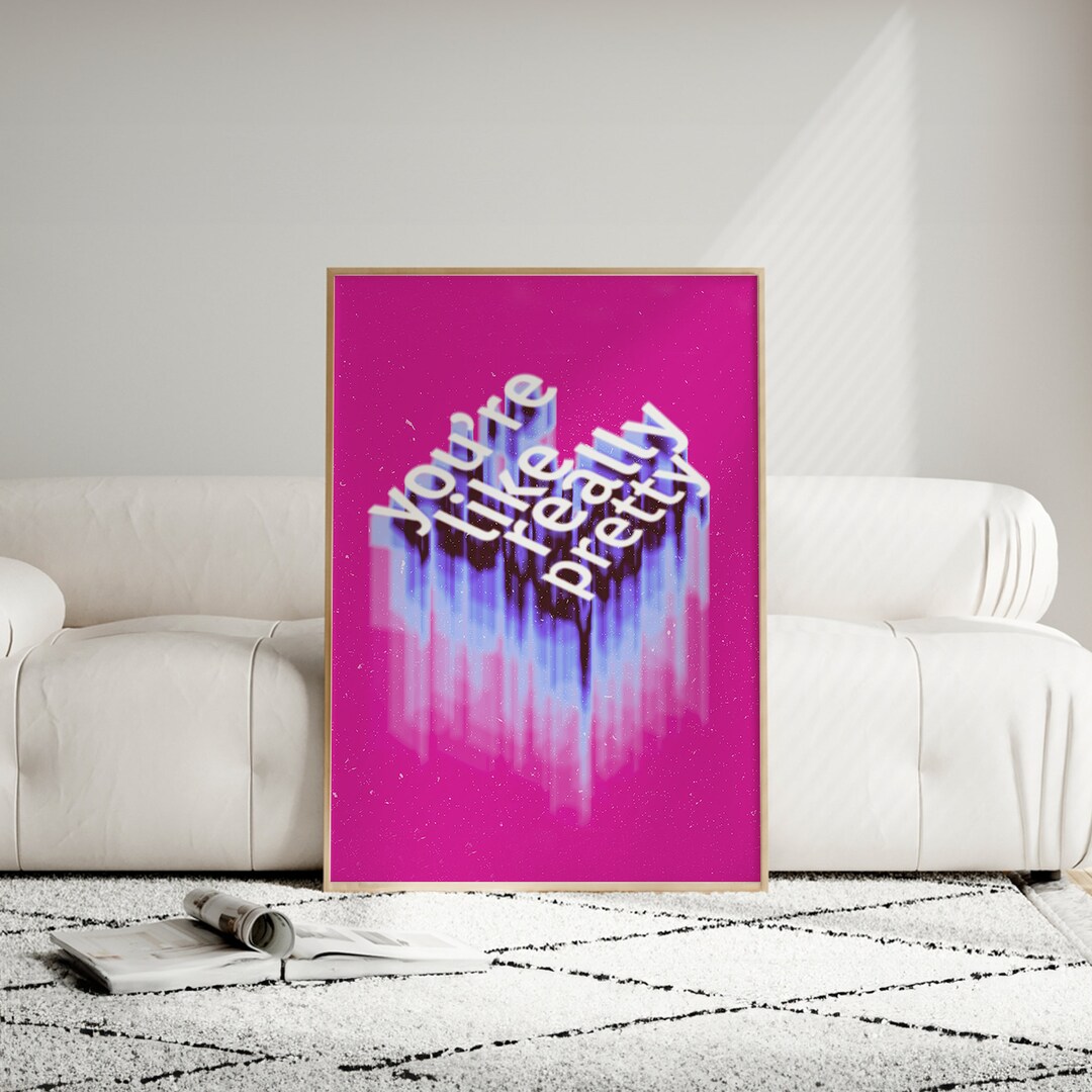 You're Like Really Pretty Print, Preppy, Pink Aesthetic, Coquette Lash ...