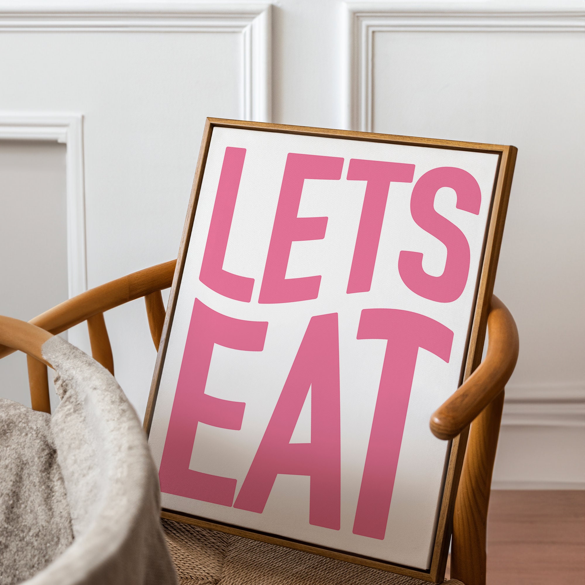 Let's Eat Poster Let's Eat kitchen Art Print Trendy - Etsy