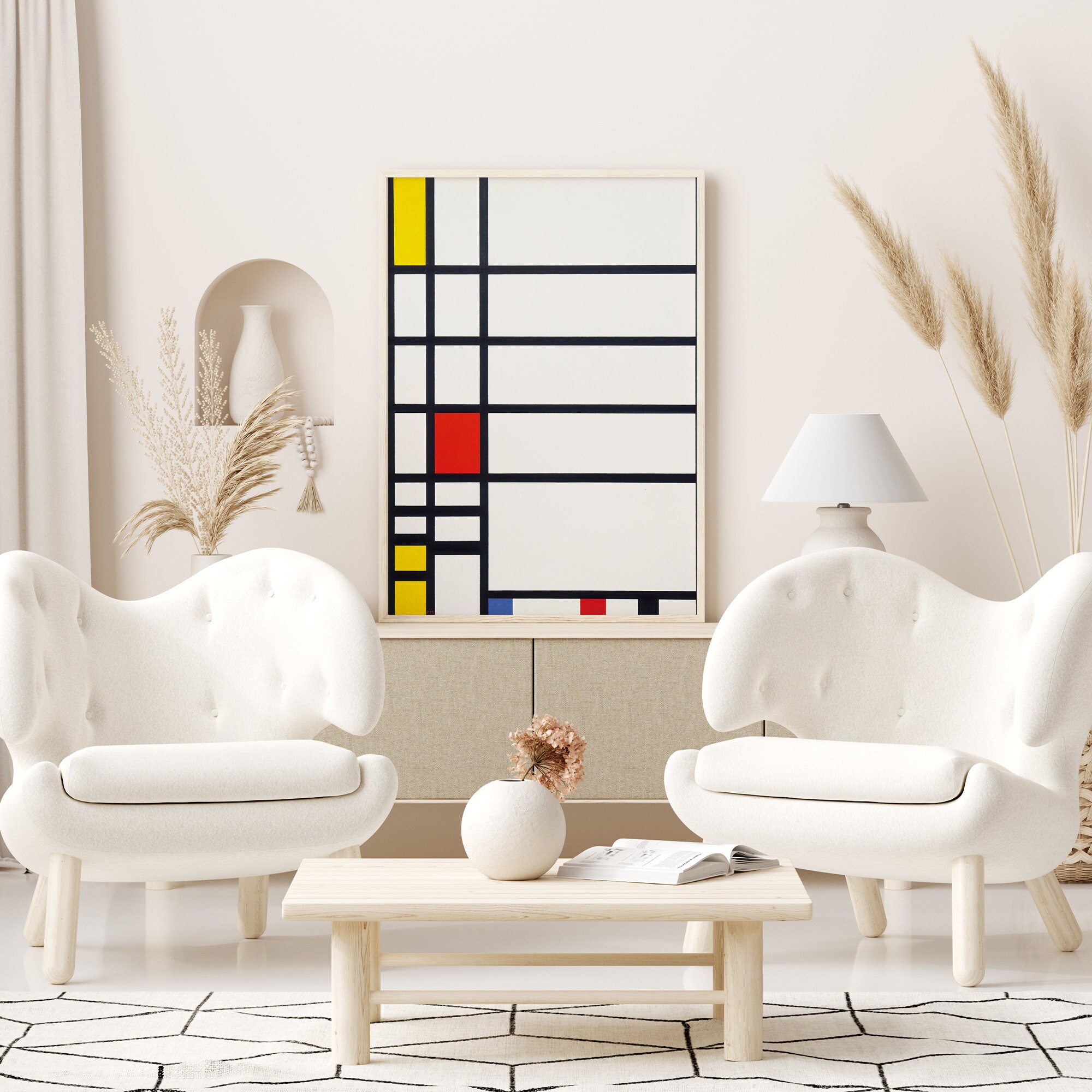 Piet Mondrian Print, Piet Mondrian Poster, Geometric Wall Set, Piet ...