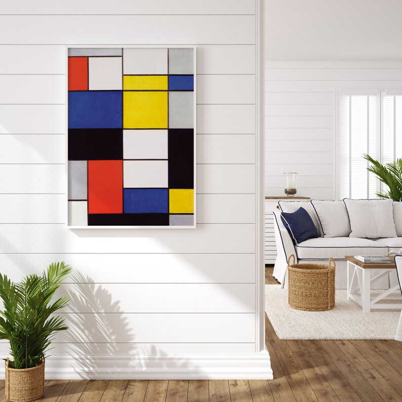 Piet Mondrian Poster, Piet Mondrian Print, Geometric Wall Set, Piet ...