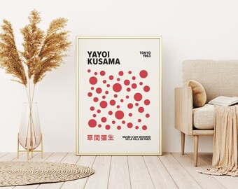 Yayoi Kusama Print, Yayoi Kusama Exhibition Poster, Museum Poster ...