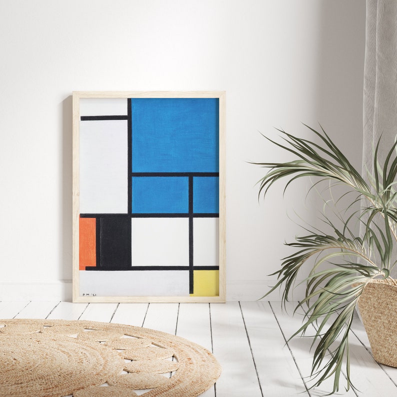 Piet Mondrian Print, Piet Mondrian Poster, Geometric Wall Set, Piet ...