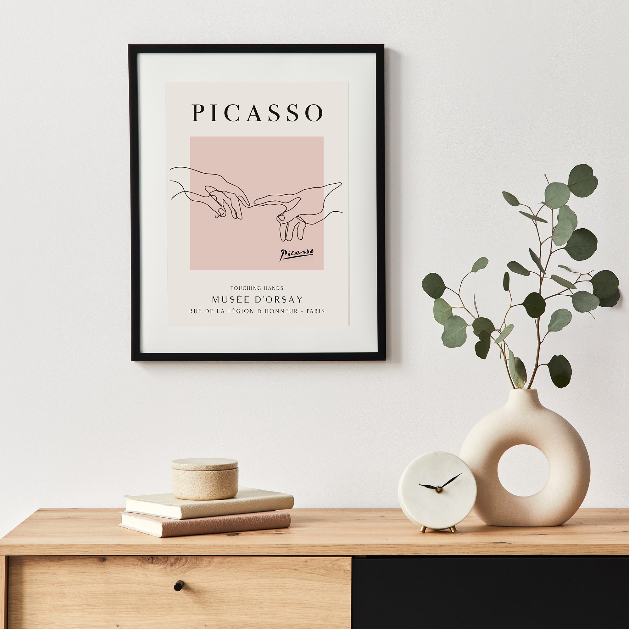 Pablo Picasso Touching Hands Exhibition Vintage Line Art - Etsy