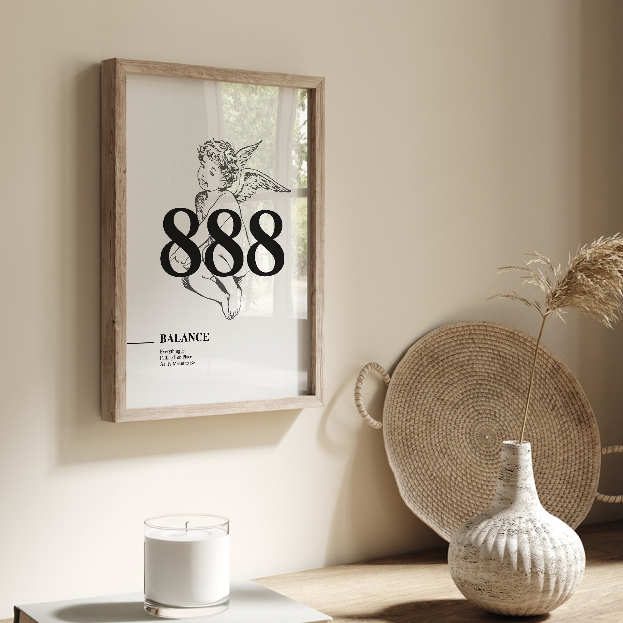 888 Print Angel Number Print BALANCE Instant Printable - Etsy