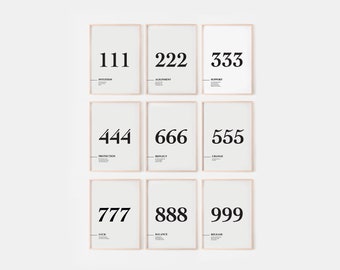 Angel Number Posters, Instant Download Poster,lucky Poster,angel Number ...