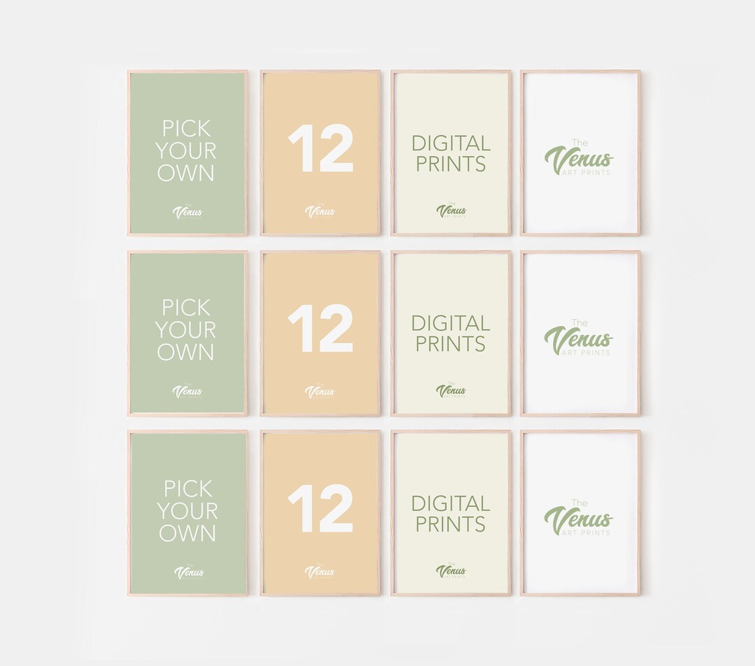 Pick Your Own 12 Digital Prints, Pick Any 12 Digital Prints, Custom ...