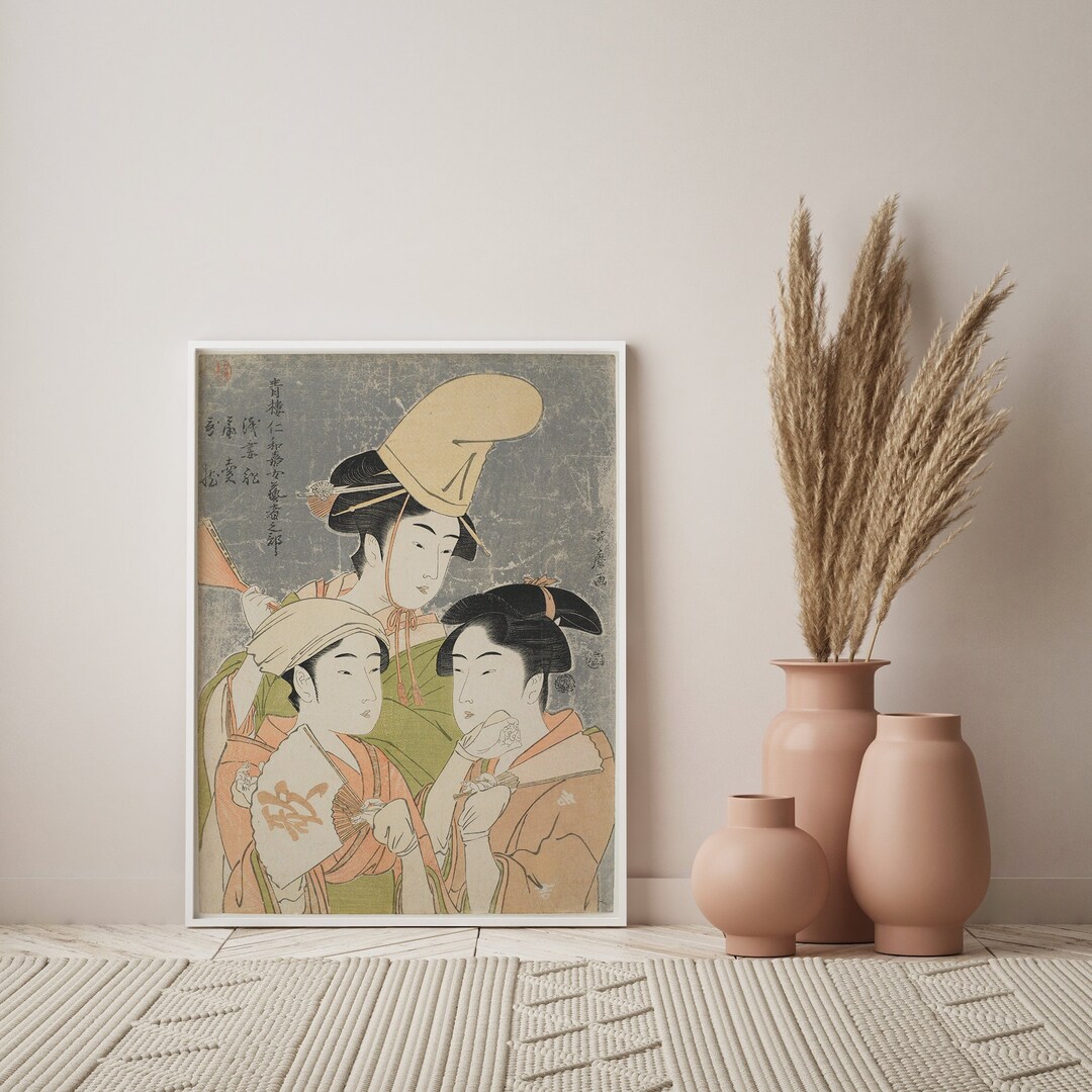 Utamaro Kitagawa Printable, Utamaro Kitagawa, Japanese Art Print ...