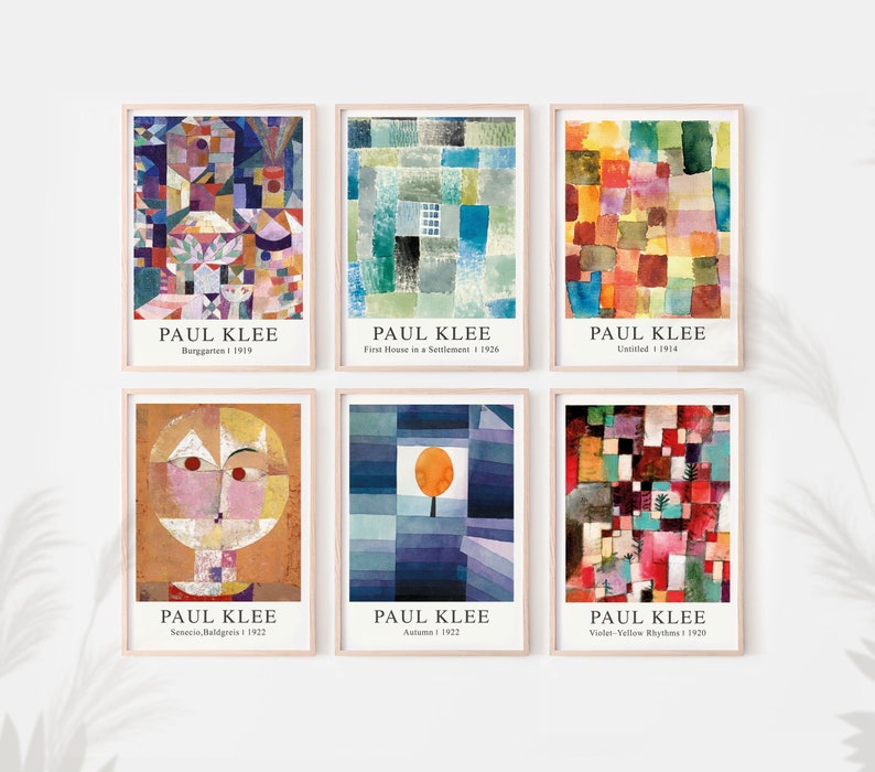 Paul Klee Print Paul Klee Set of 6 Prints Gallery Wall Set - Etsy
