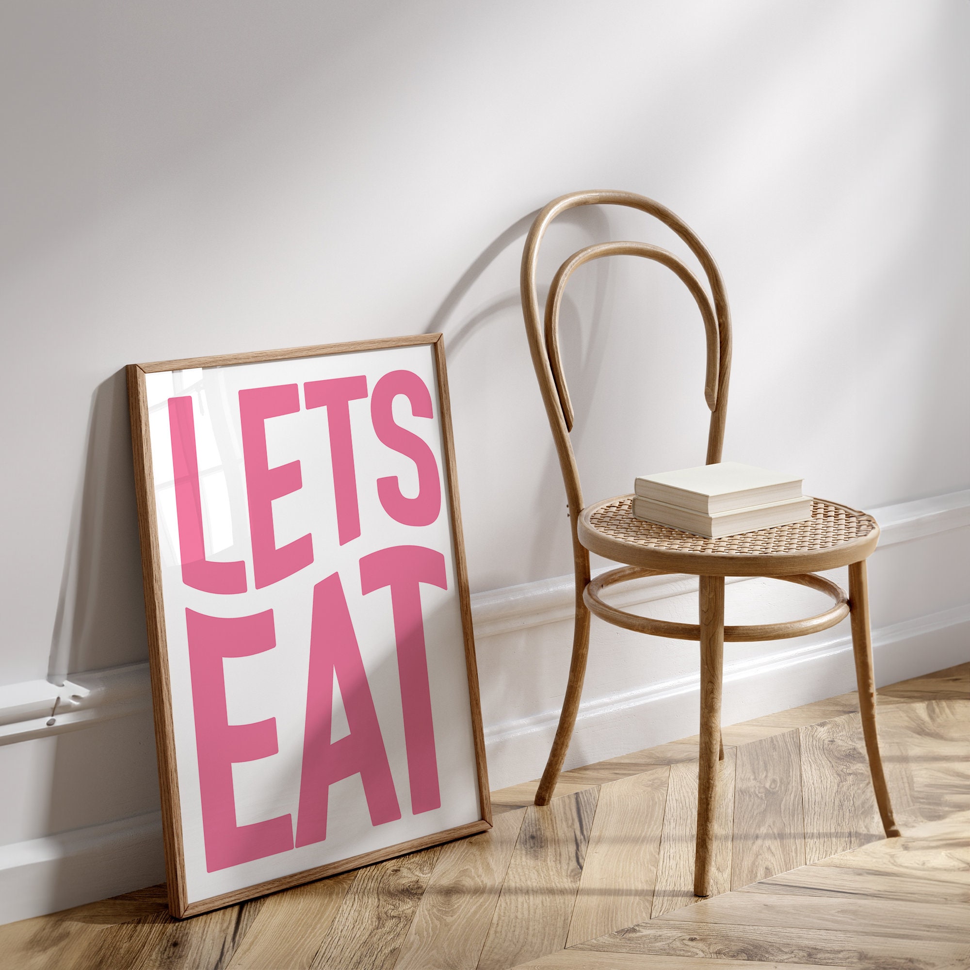 Let's Eat Poster Let's Eat kitchen Art Print Trendy - Etsy