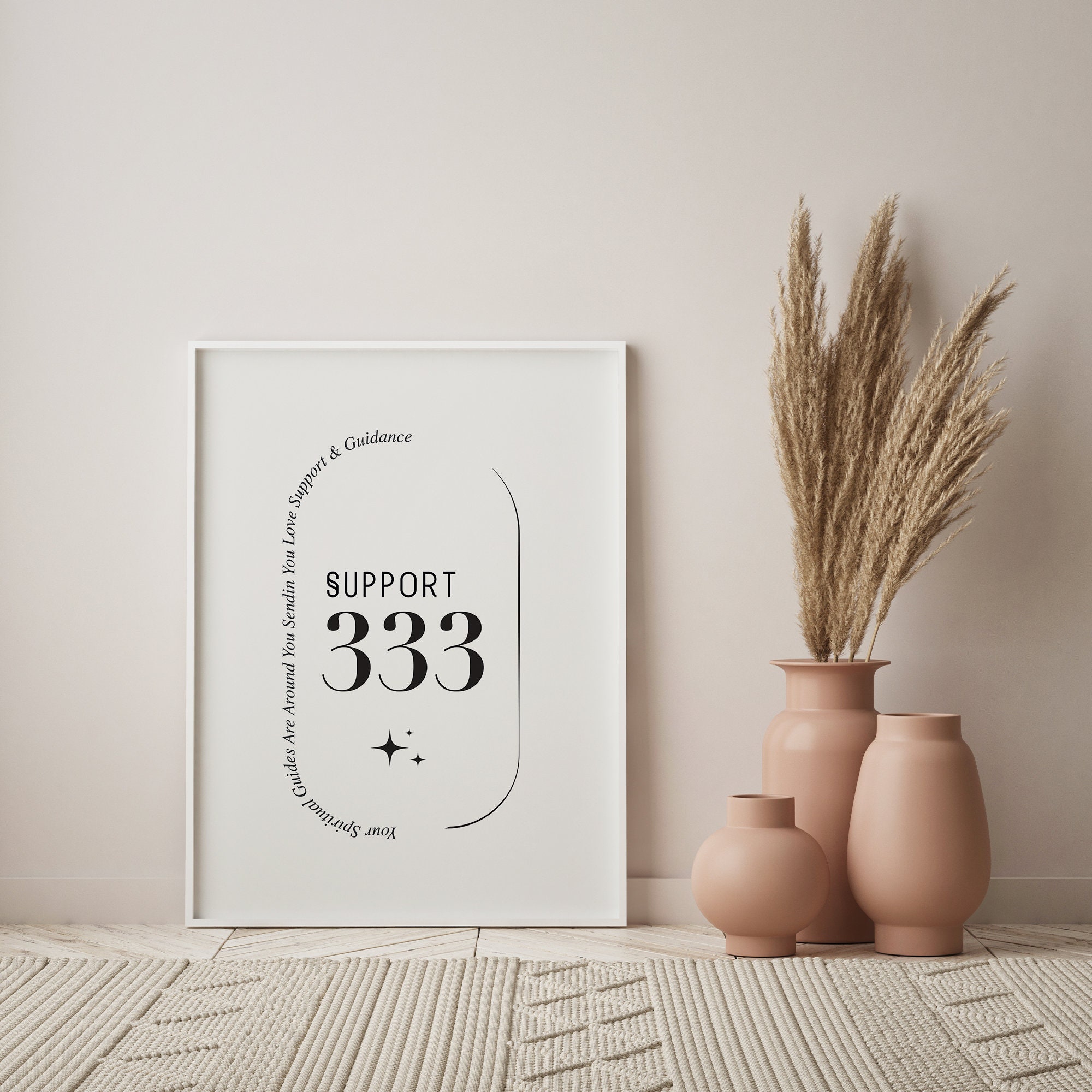 333 Angel Number, Protection Number Print, Instant Printable Wall Art ...