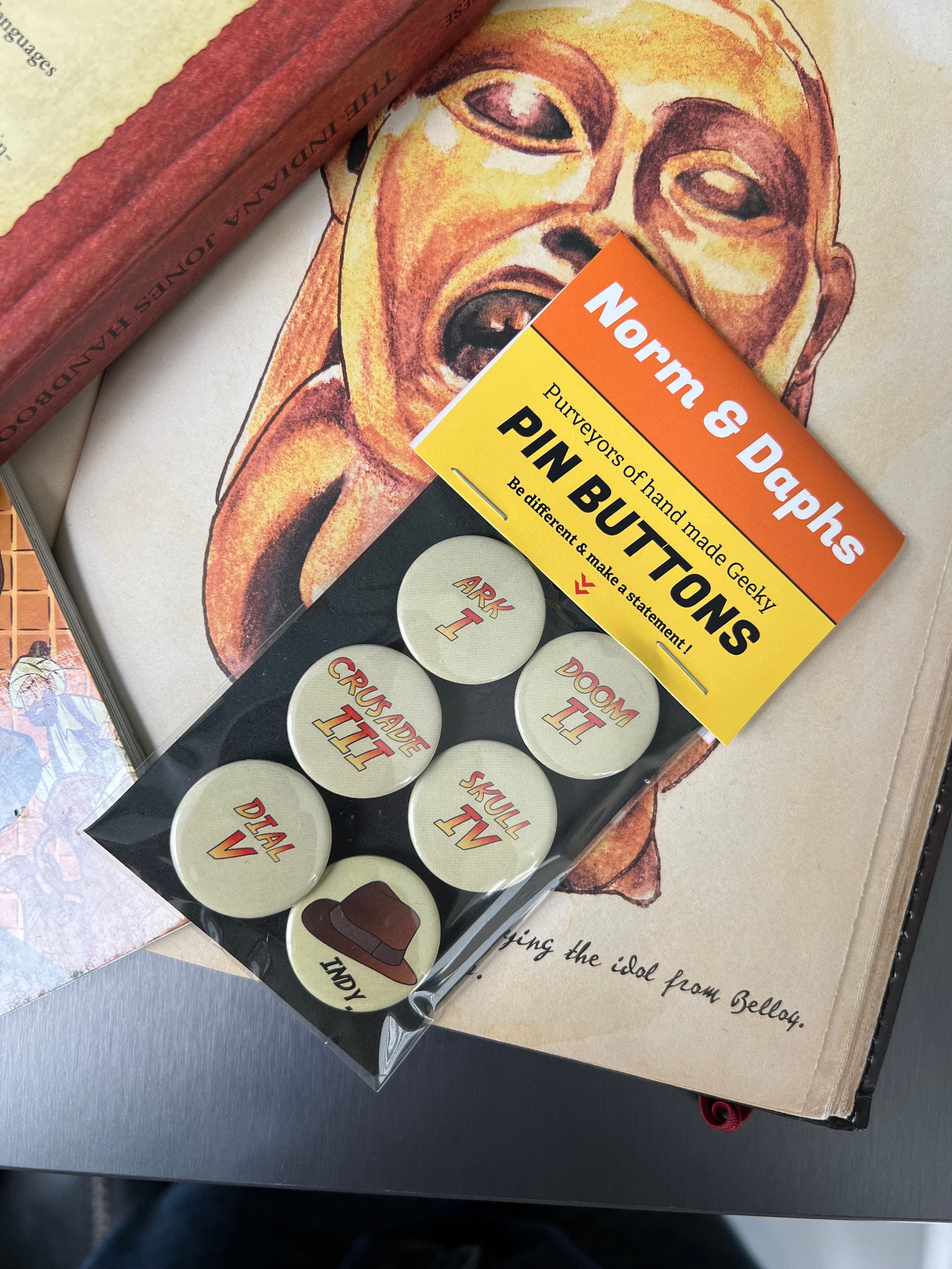 Indiana Jones Pin Button Tribute - Etsy