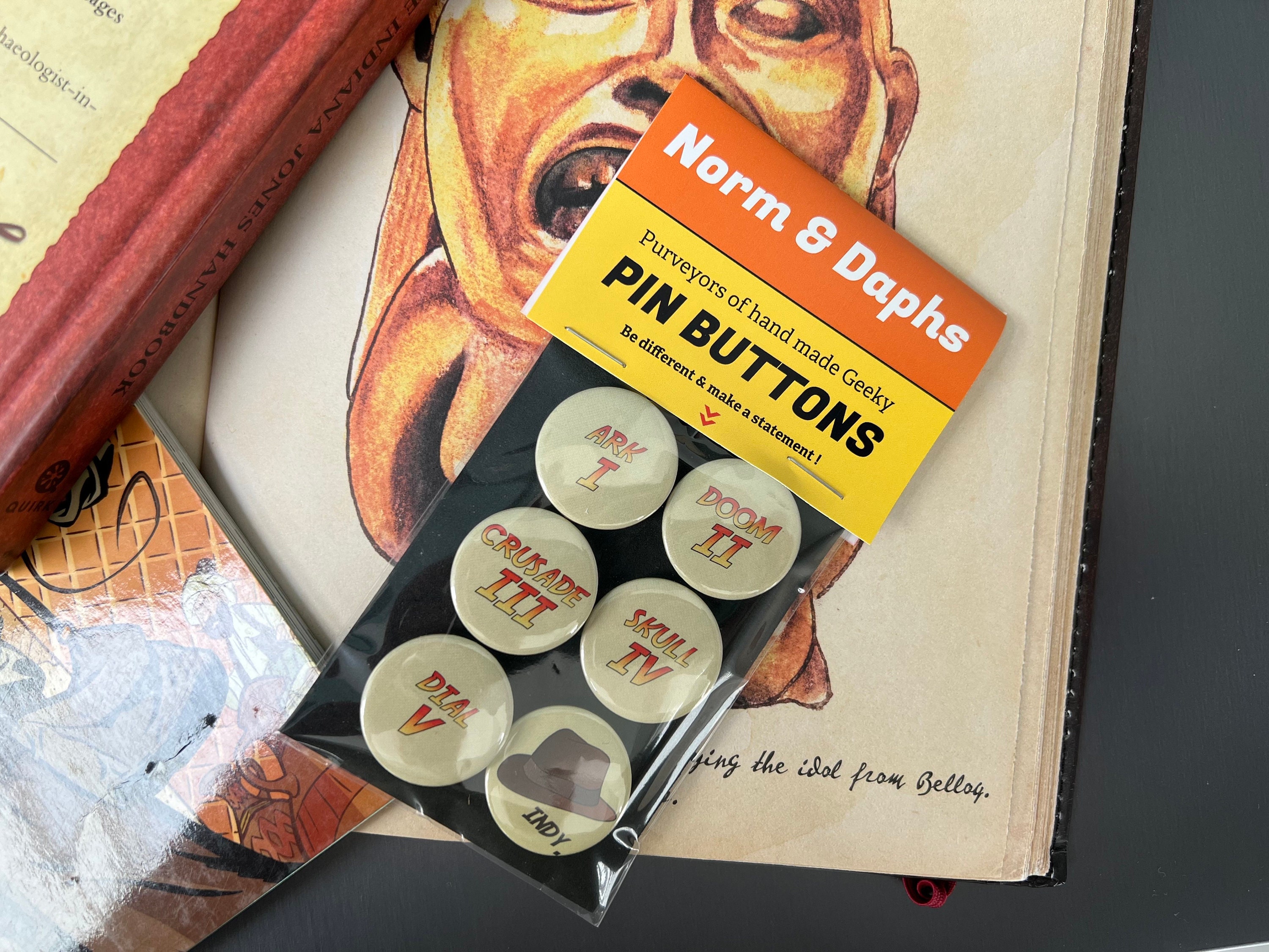 Indiana Jones Pin Button Tribute - Etsy