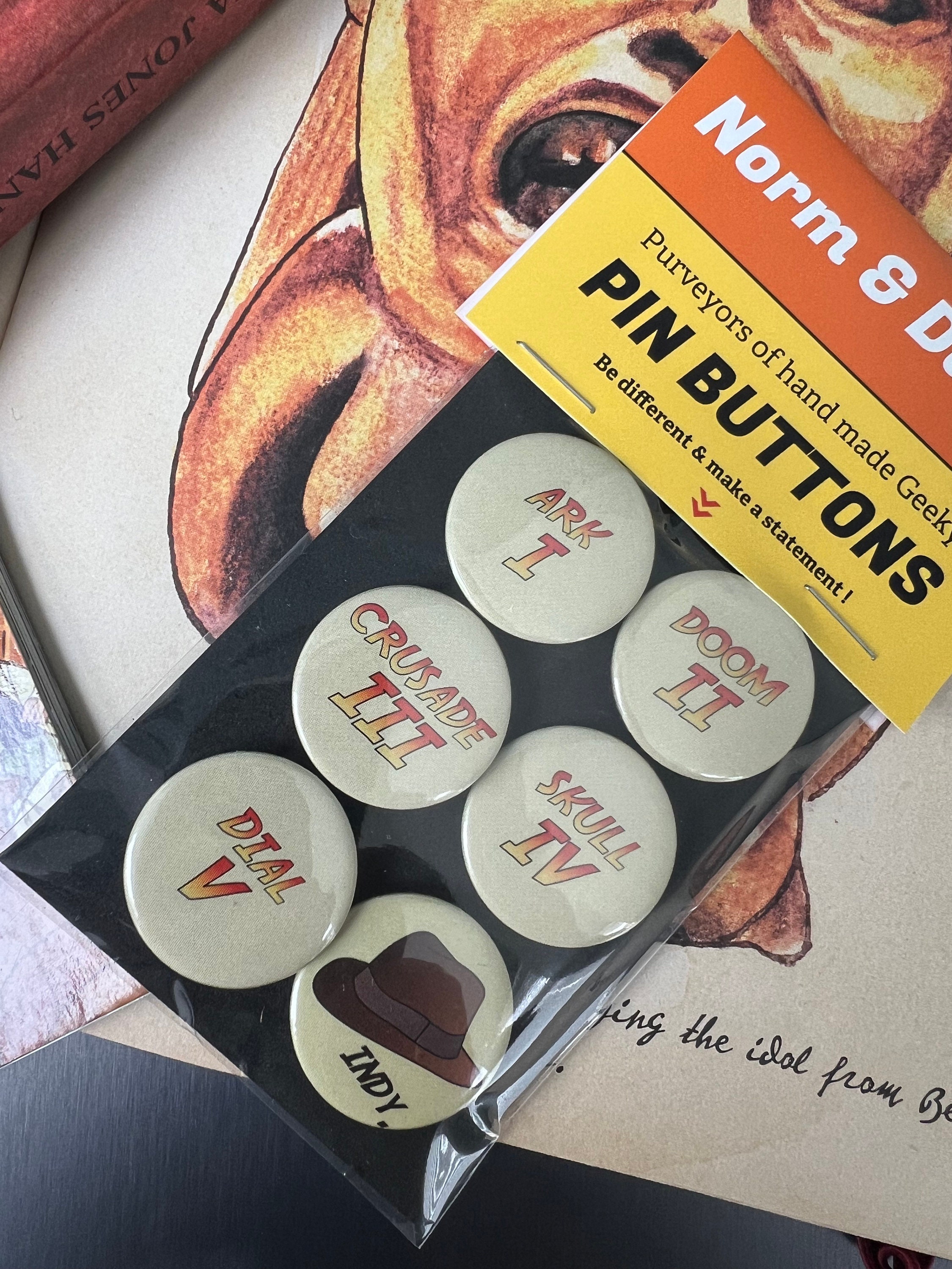 Indiana Jones Pin Button Tribute - Etsy