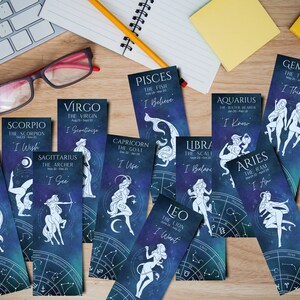 Printable Zodiac Bookmarks Set – Astrology Digital Download, Horoscope ...