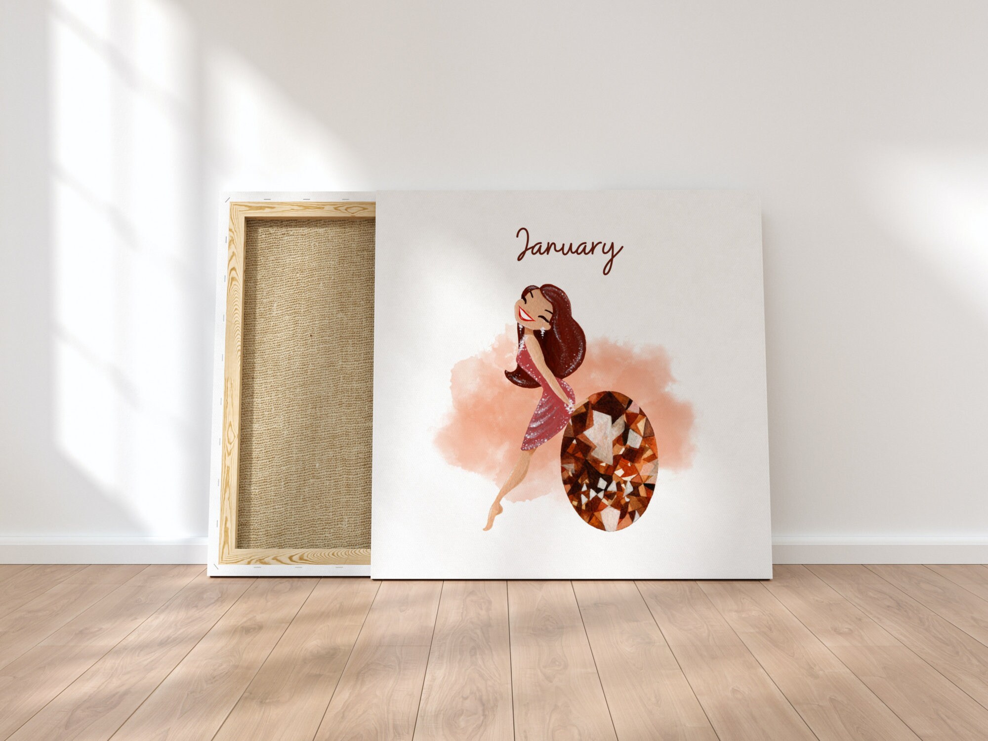 Printable January Birthstone Pinup Girl Digital January - Etsy