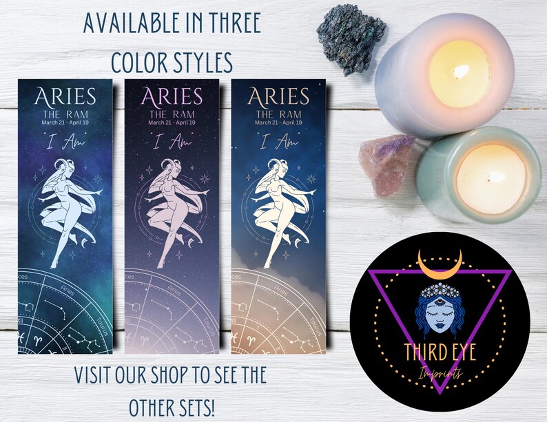 Printable Zodiac Bookmarks Set – Astrology Digital Download, Horoscope ...