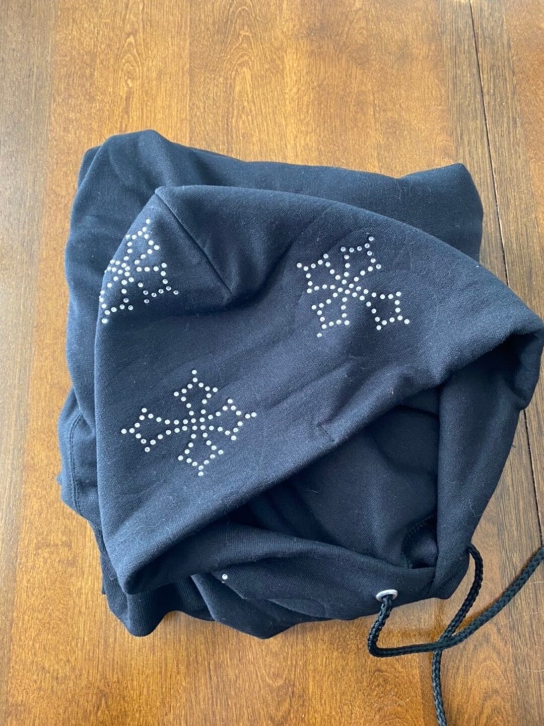 Cross Hood Rhinestone Hoodie - Etsy
