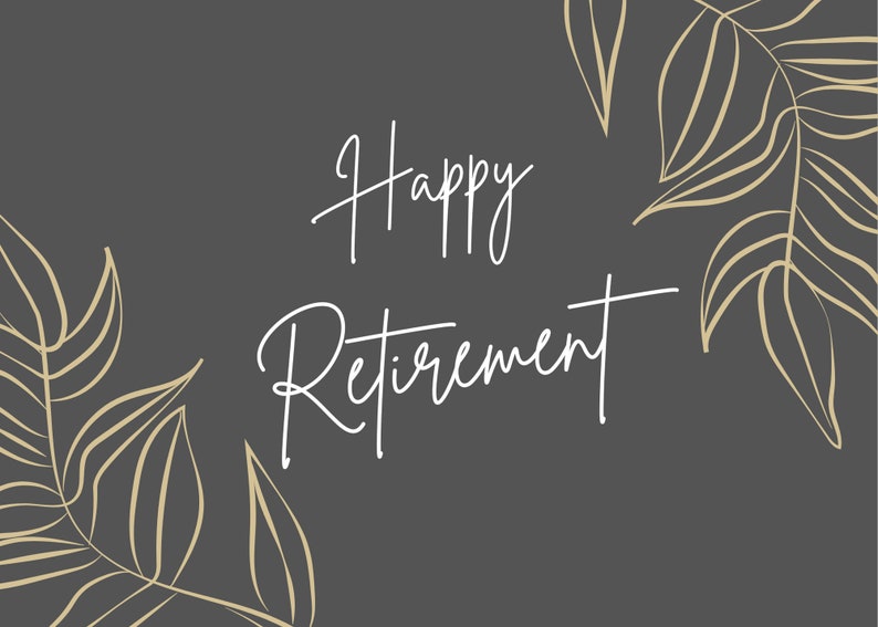 Happy Retirement Card Printable - Etsy