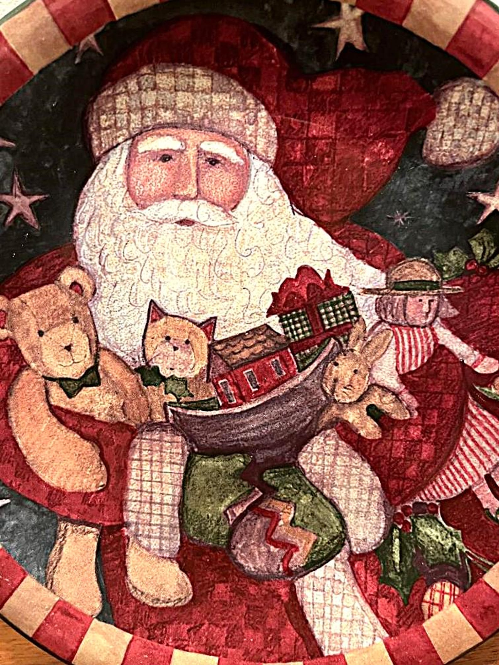 Certified International Susan Winget Primitive Decorative Santa & Toys ...