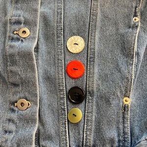 Women's Love Tree Denim Distressed Reworked Embellished Denim Jacket ...