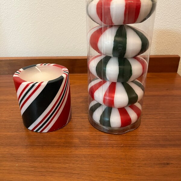 Striped Candles - Etsy