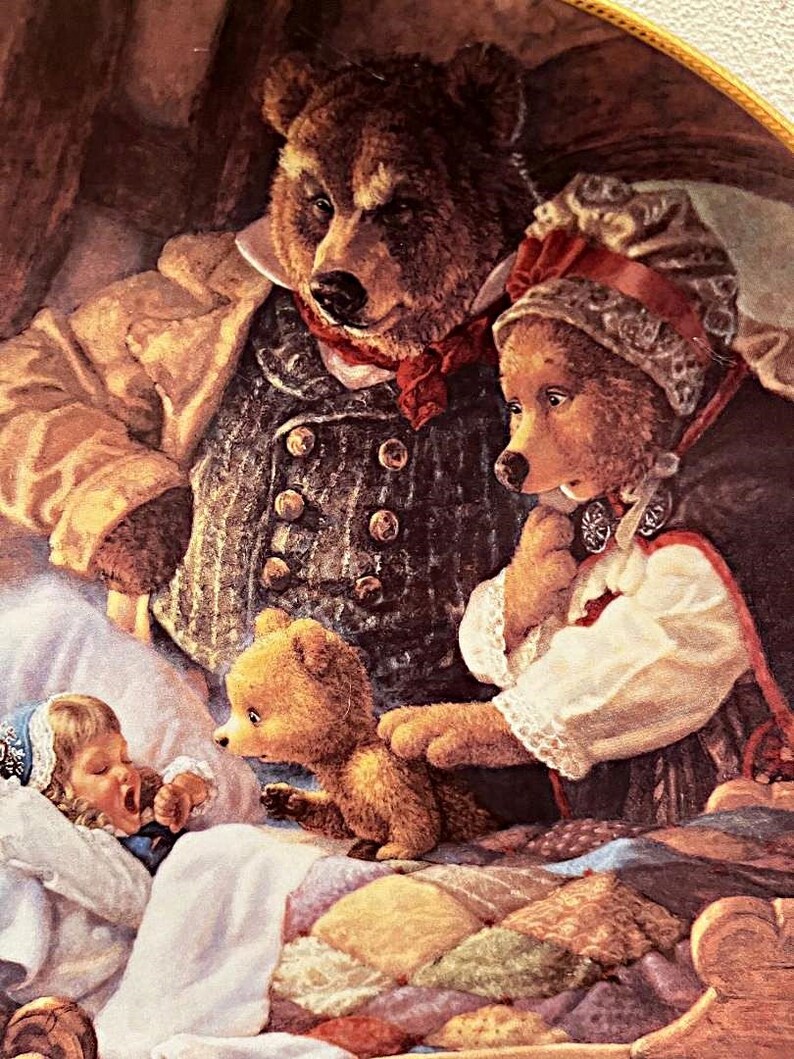 VTG 1991 Edwin M Knowles Goldilocks and the Three Bears Decorative ...